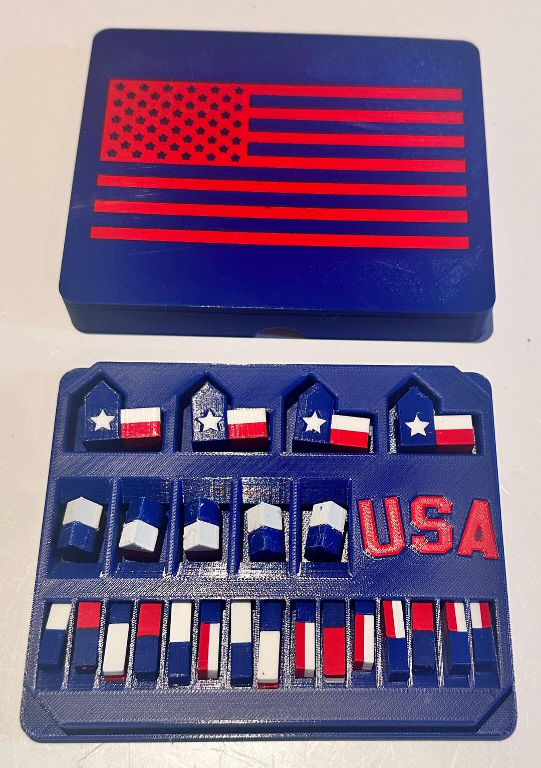 USA United States America Custom Catan Magnetic Game Piece Set, Holder ...