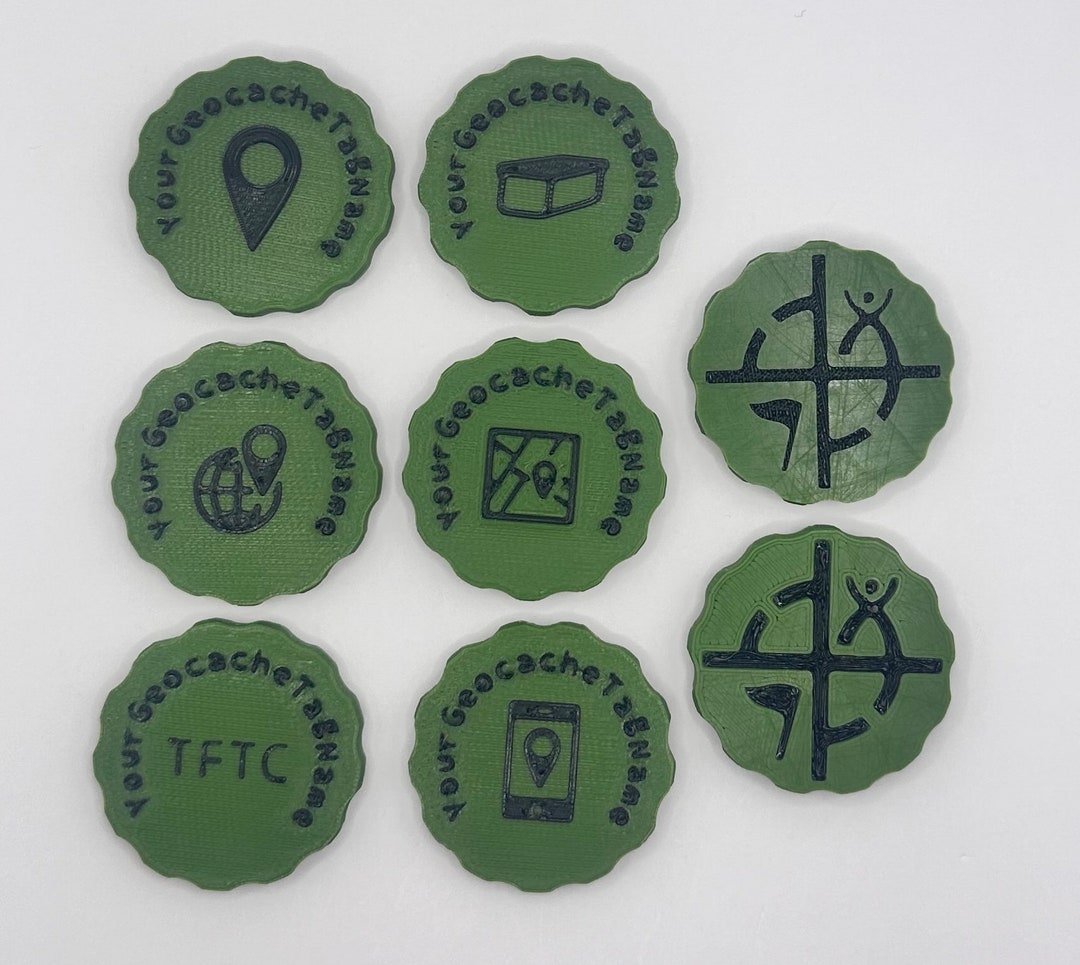 Custom Geocaching Geocoin Geotag Token - Lot of 20 - Etsy