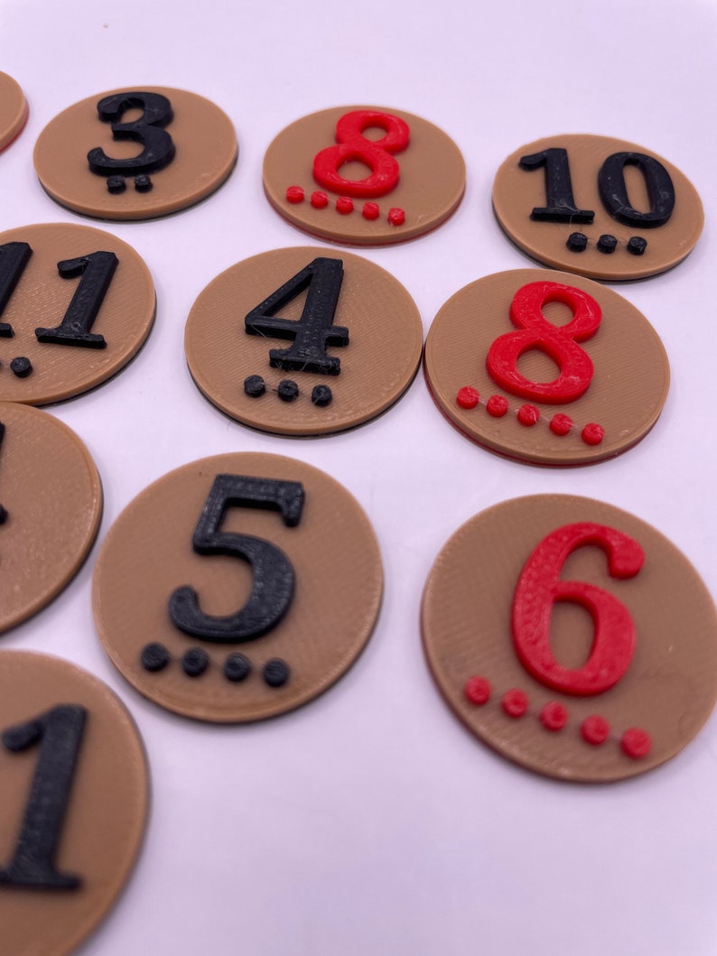 Custom Catan Replacement Number Tokens W Alphabet & Roll - Etsy
