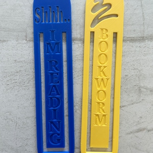 3D Printed Bookmark Custom Bookmark Funny Bookmark Colored Bookmark ...