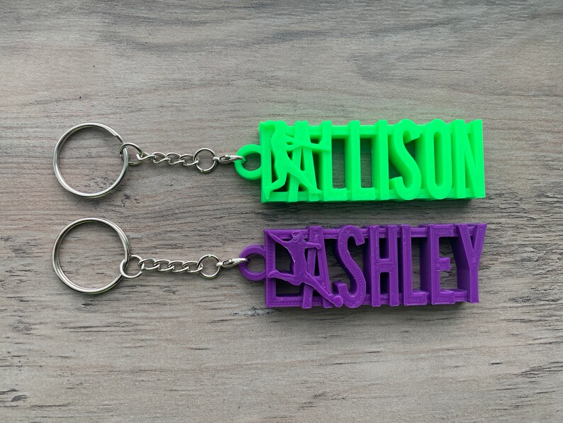 Personalized 3D Printed Sports Keychains Personalized - Etsy