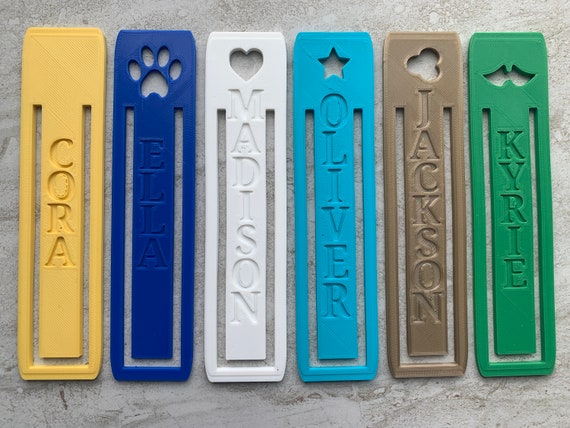 Personalized Bookmarks 3D Printed Custom Bookmarks Party - Etsy