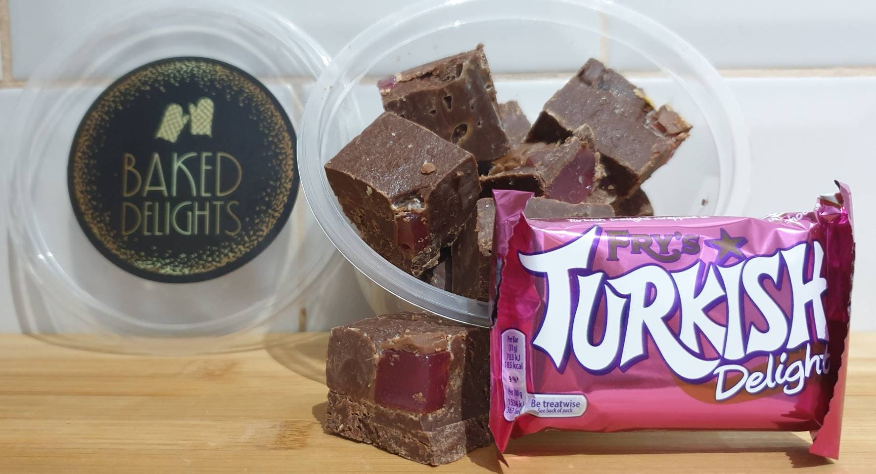 Turkish Delight Fudge Squares Presented in a Clear Tub With Lid - Etsy