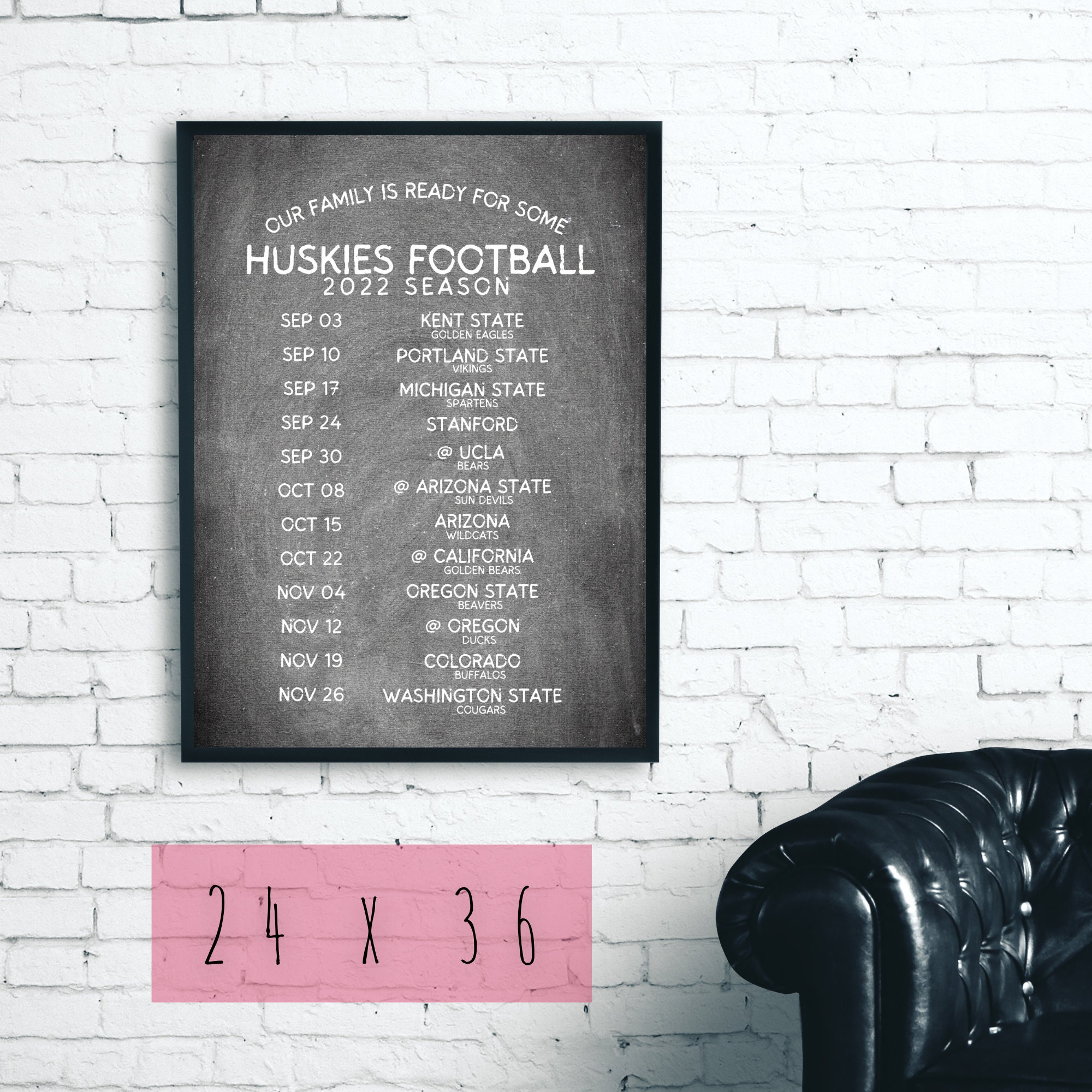 Personalized Family Football Team Poster | ACC | SEC | PAC12 | BIG10 ...