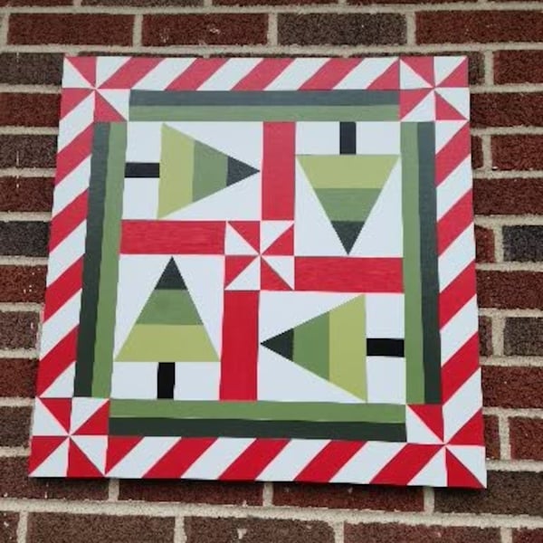 Christmas Barn Quilt - Etsy