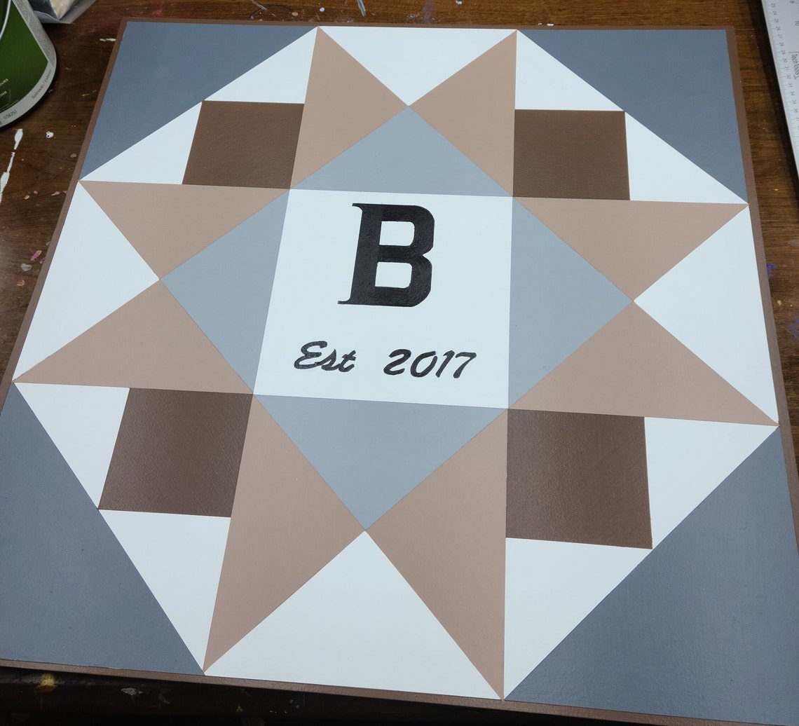 Barn Quilt - Monogram - Etsy