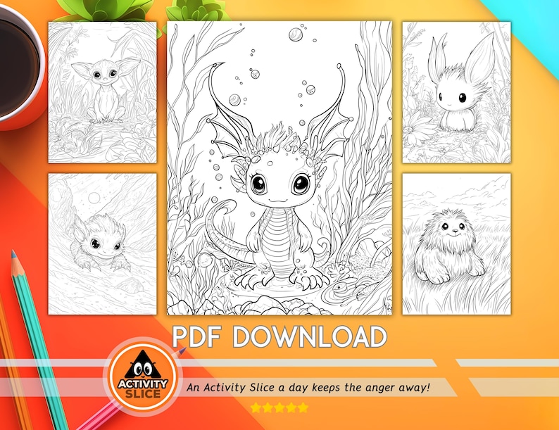Cute and Creepy Monsters Coloring Book - Volume 2: 50 Little Monsters ...