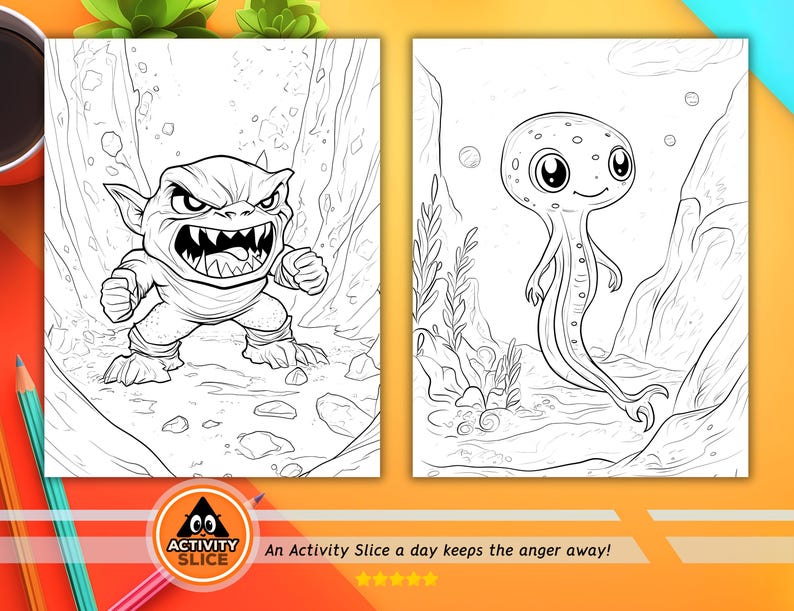 Cute and Creepy Monsters Coloring Book - Volume 2: 50 Little Monsters ...