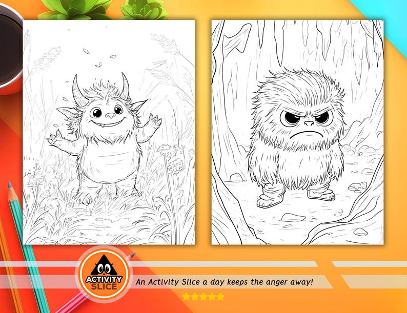 Cute and Creepy Monsters Coloring Book - Volume 2: 50 Little Monsters ...