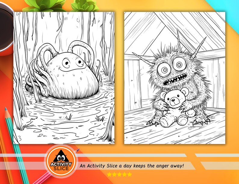 Cute and Creepy Monsters Coloring Book - Volume 2: 50 Little Monsters ...