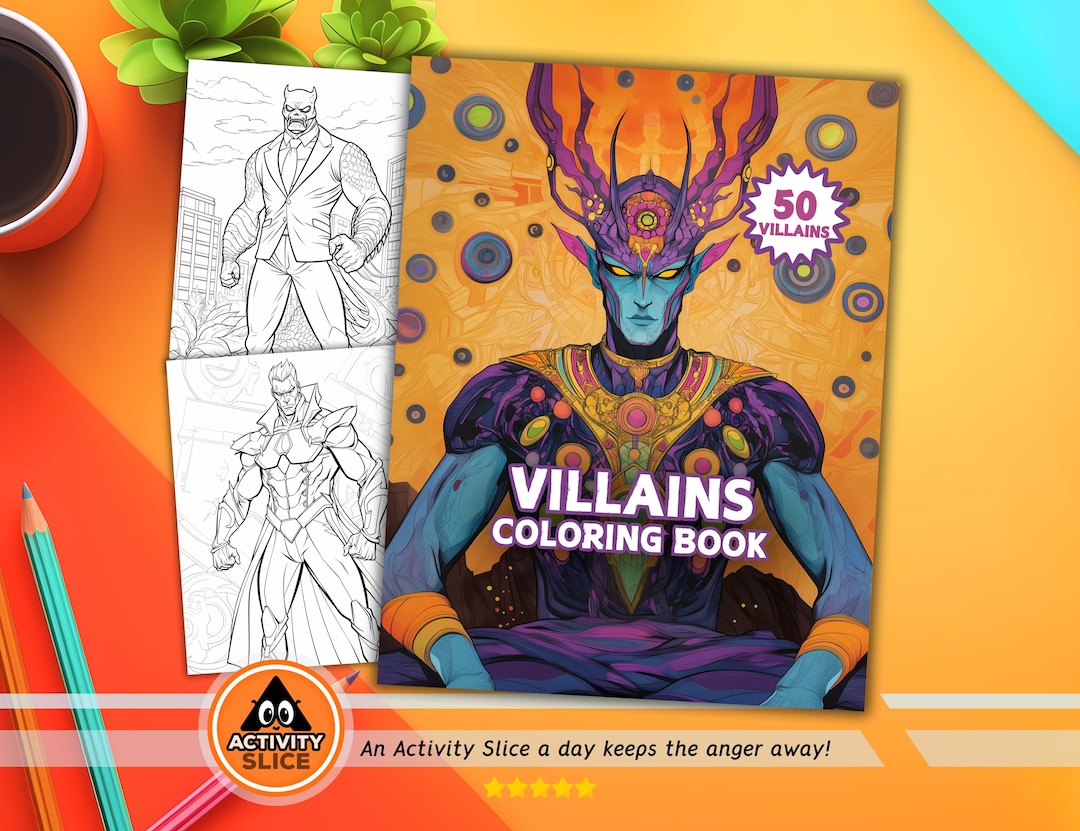 Villains Coloring Book: 50 Original Superhero and Villain Illustrations ...