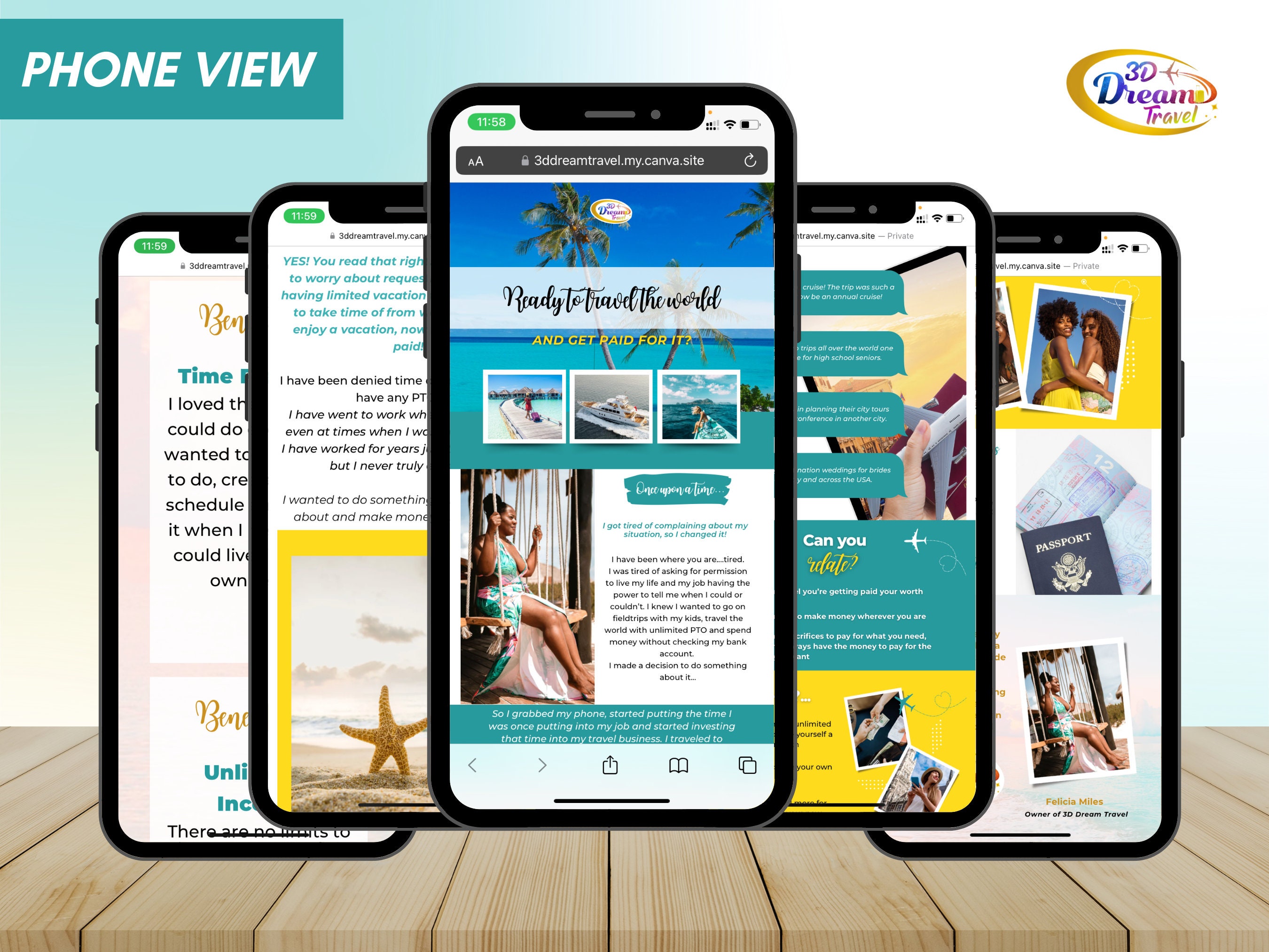 Travel Business Info Website Template Design 1 - Etsy