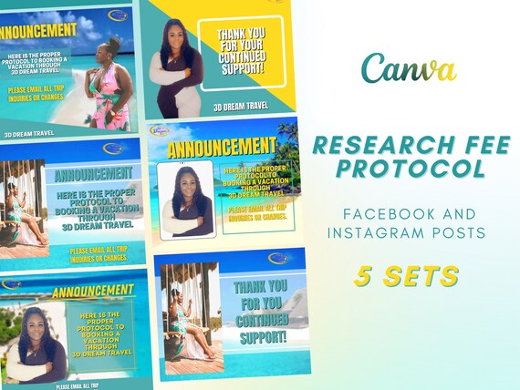 Research Fee Protocol Facebook and Instagram Set 1 | Etsy