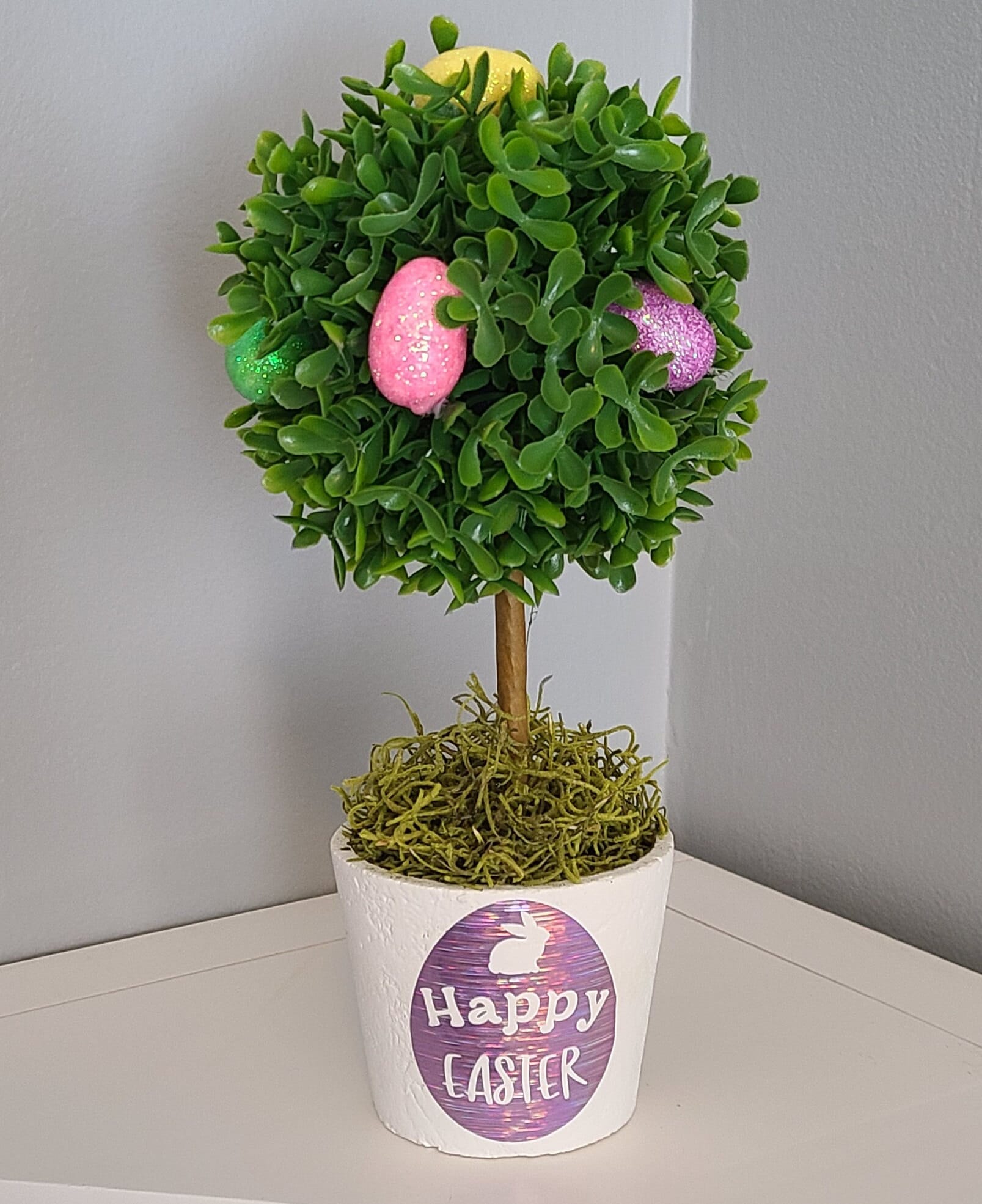 Easter Topiary Easter Egg Tree Faux Boxwood Topiary Holiday Decor - Etsy