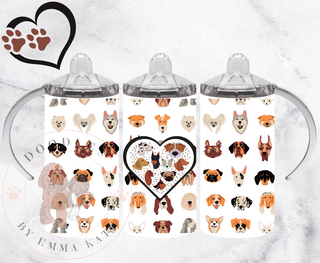 12 Oz Dog Sippy Cup Design Png - Etsy