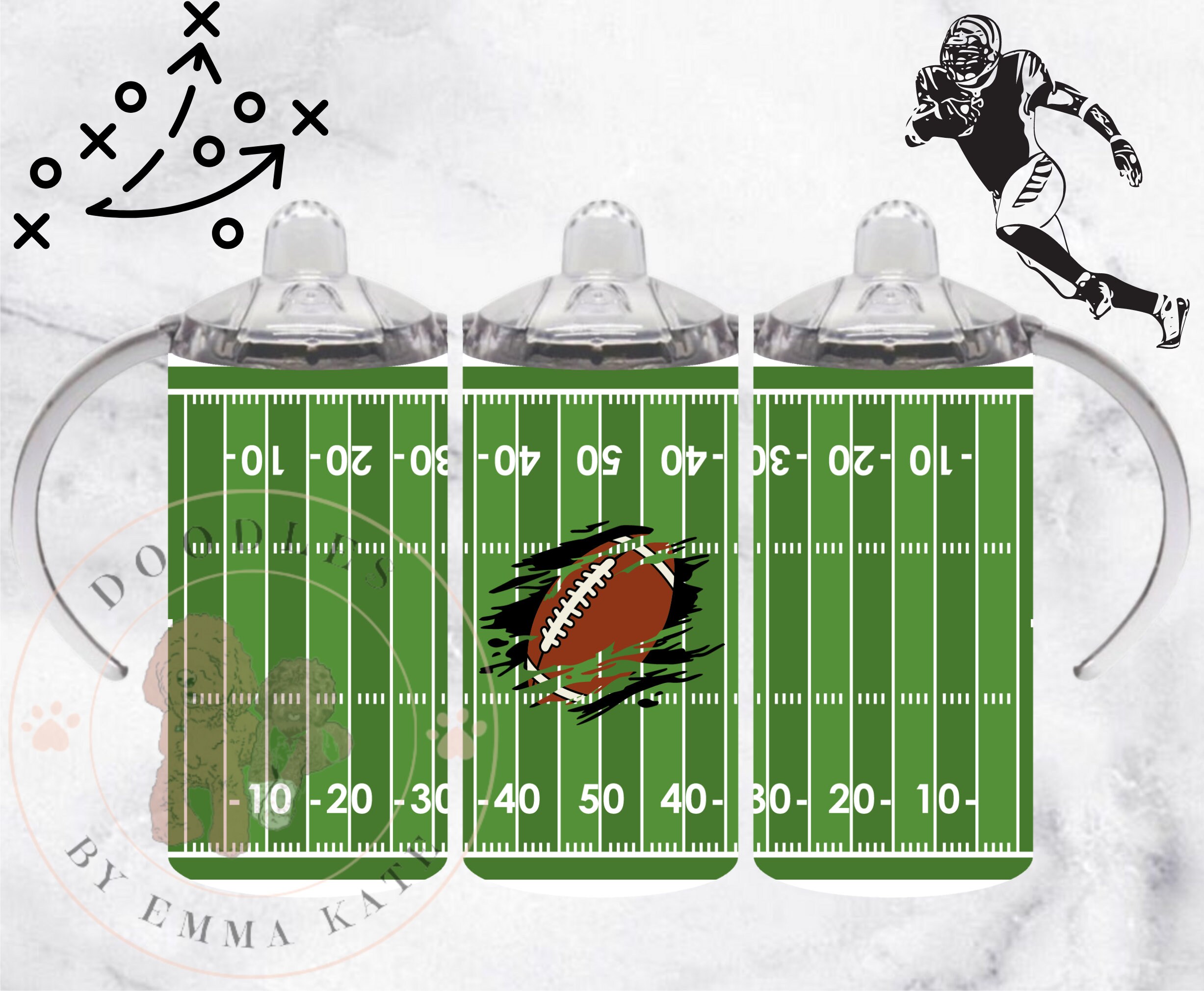 12 Oz Football Sippy Cup Design Png - Etsy