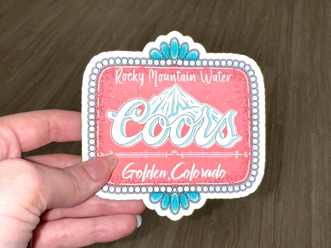 Coors Pink Turquoise Sticker - Beer Sticker, Coors Sticker, Turquoise ...