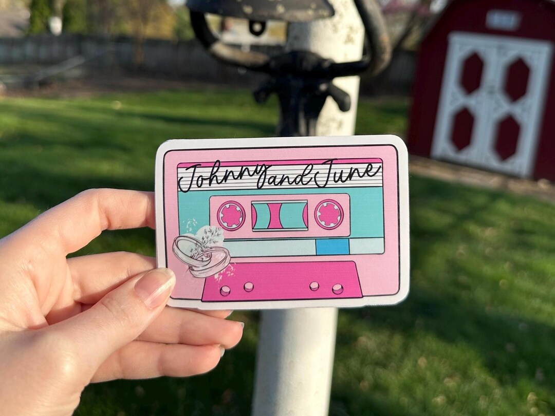 Johnny and June Cassette Sticker - Country Music, Laptop Sticker, 90s ...