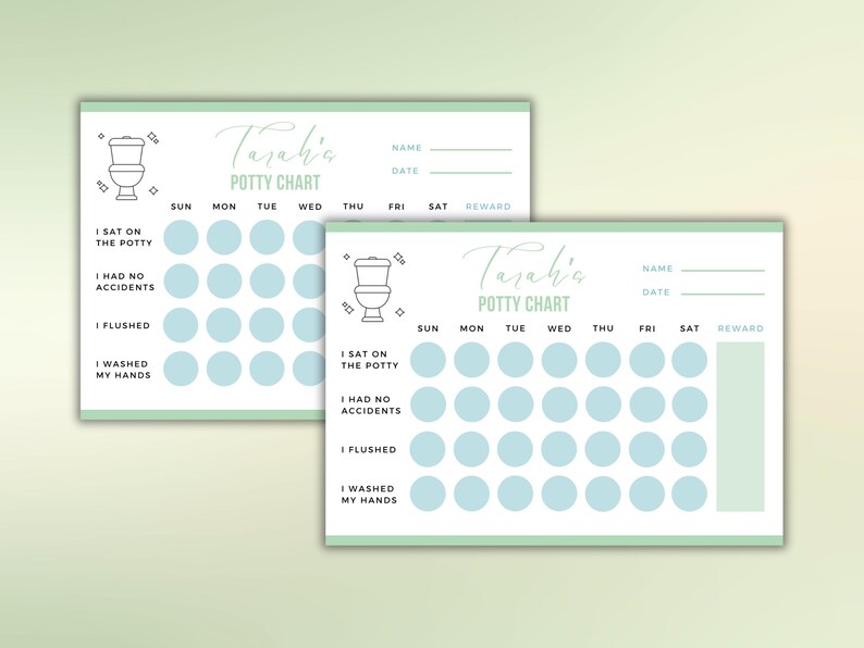 Kids Potty Training Chart Minimalist Toilet Training Sticker Sheet ...