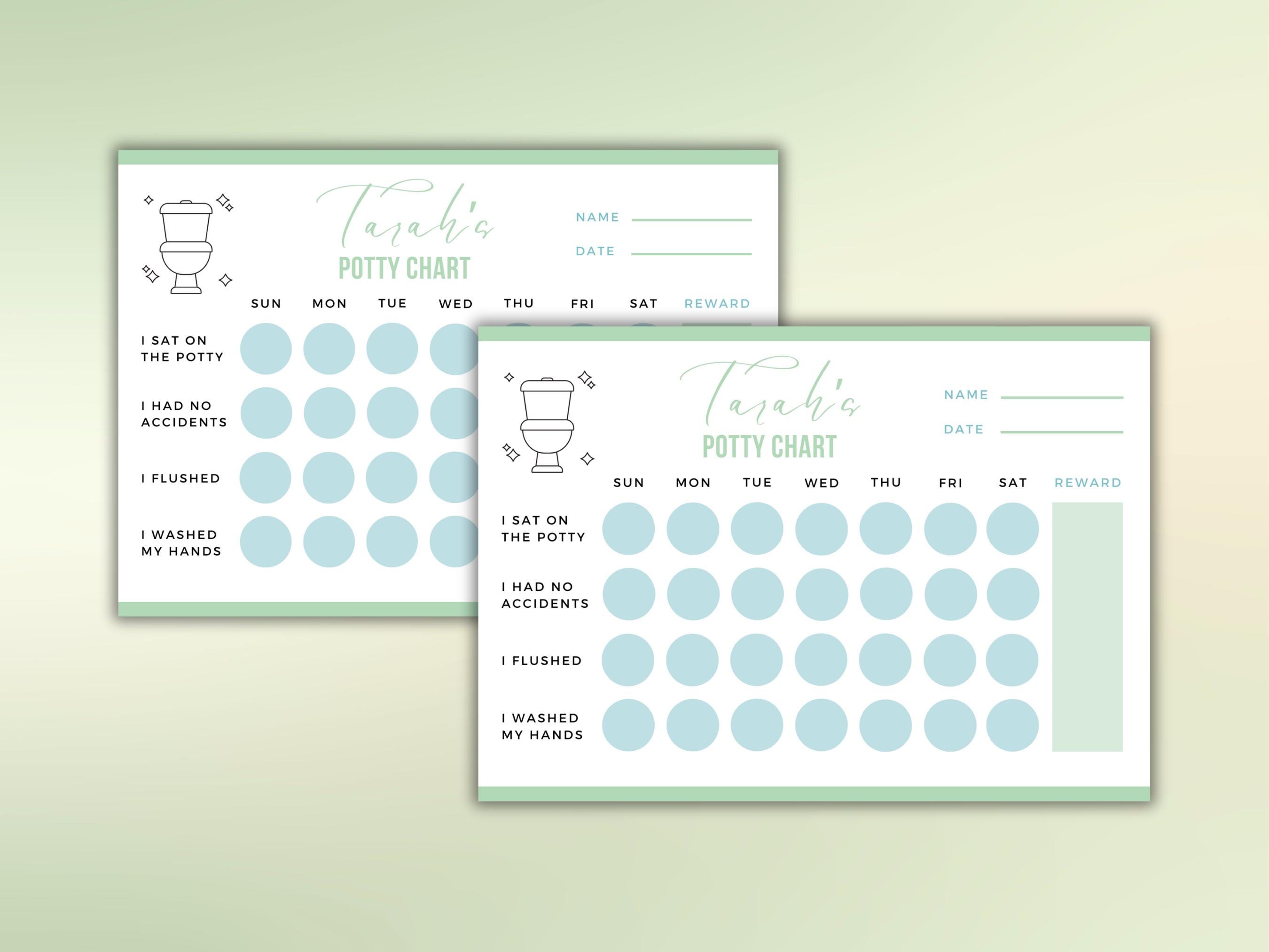 Kids Potty Training Chart Minimalist Toilet Training Sticker Sheet ...