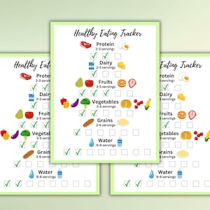 Healthy Food Pyramid Tracker Daily Meal Nutrition Chart Kids Food Group ...