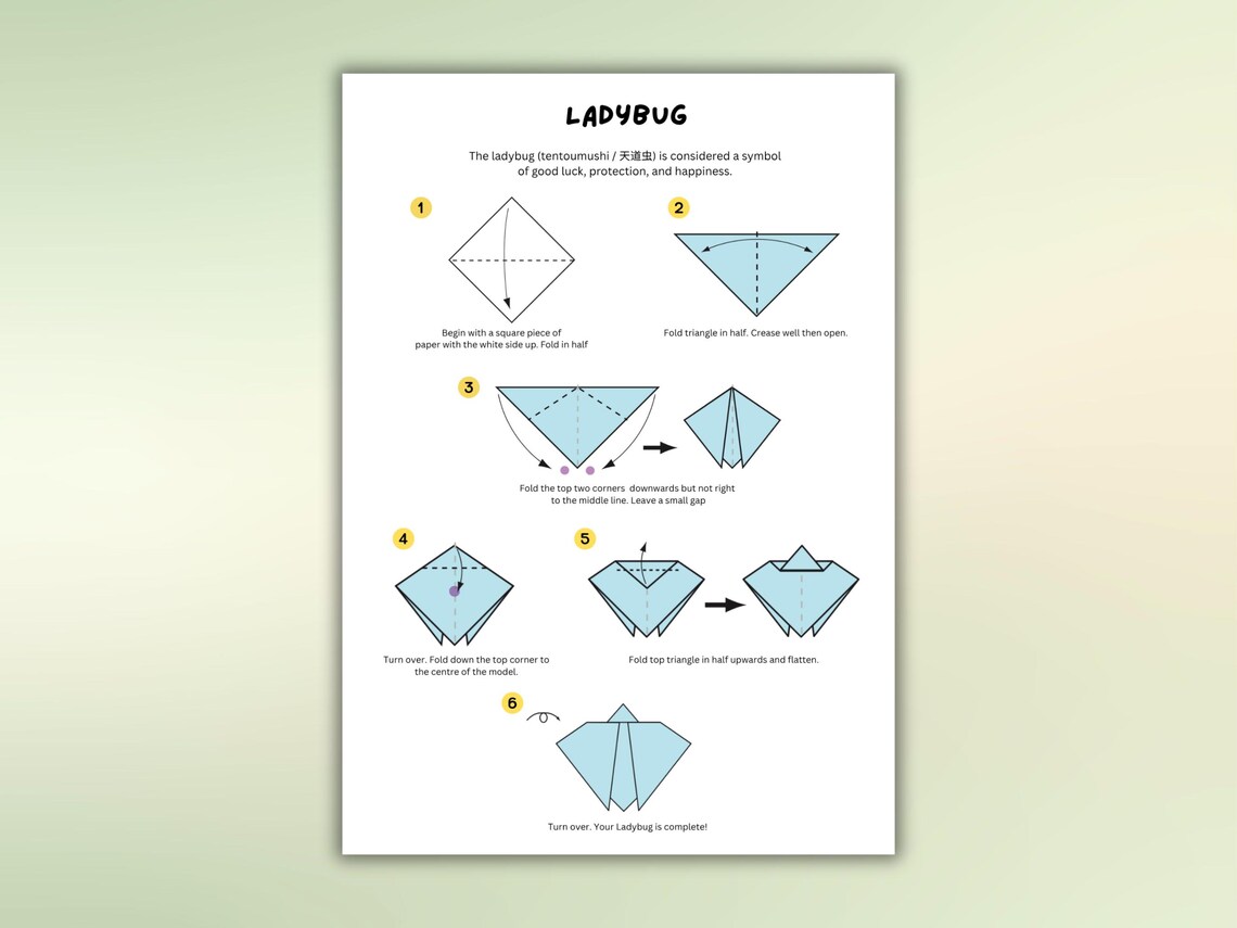 Easy Kids Fun Origami Beginner Folding Instructions Simple DIY Animal ...