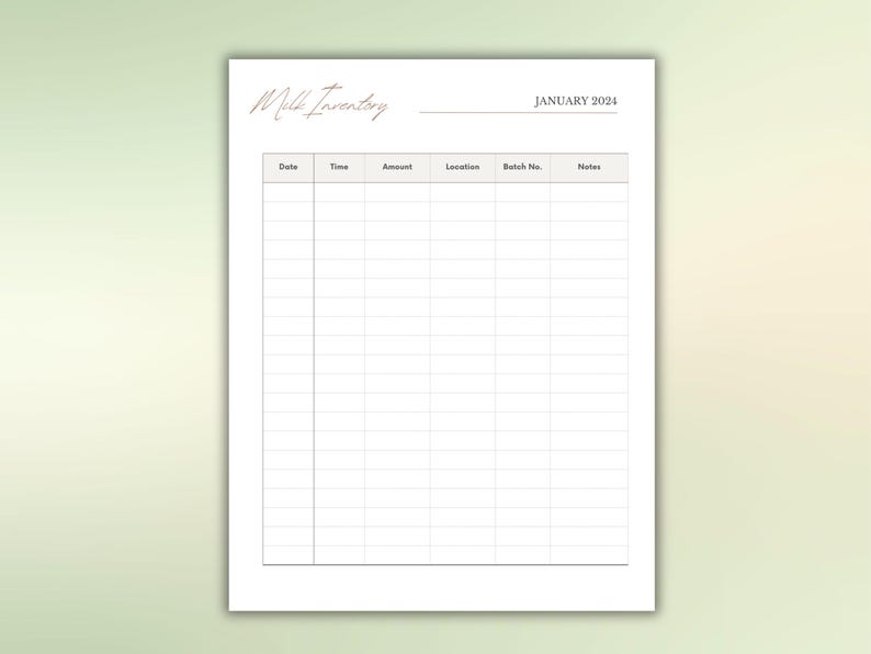 Breastfeeding Guidance Pumping Breast Milk Tracker Chart Baby Nursing ...