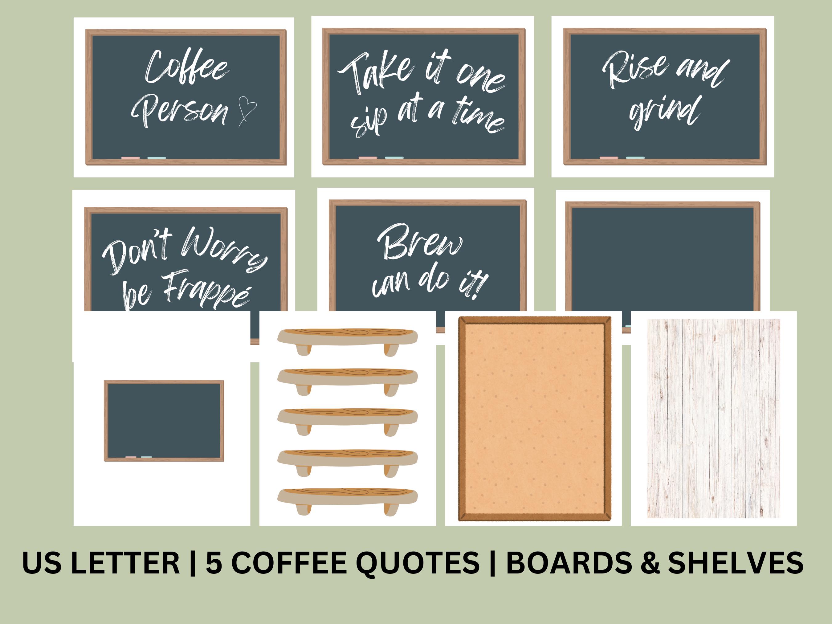 Coffee Shop Classroom Decor Cafe Theme Bulletin Board Set Cute ...