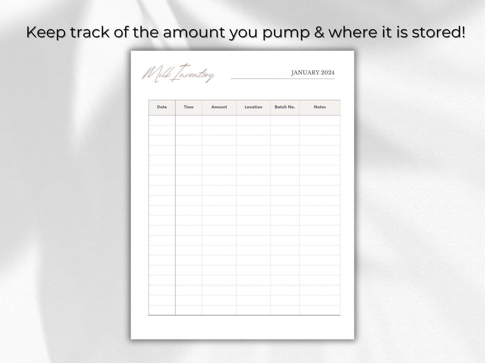 Breastfeeding Guidance Pumping Breast Milk Tracker Chart Baby Nursing ...
