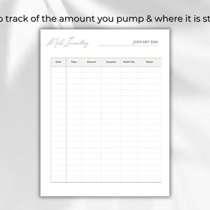 Breastfeeding Guidance Pumping Breast Milk Tracker Chart Baby Nursing ...