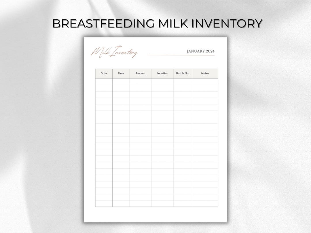 Breastfeeding Guidance Pumping Breast Milk Tracker Chart Baby Nursing Pumping Template Milk ...