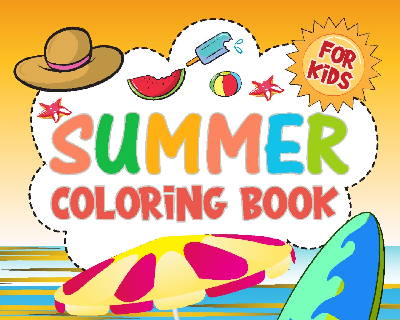 SUMMER FUN Coloring Page Pack for Kids Age 2-8 | 40 Printable Pages of ...