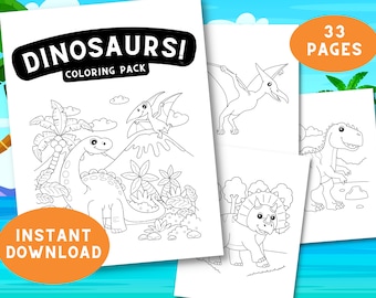 SUMMER FUN Coloring Page Pack for Kids Age 2-8 | 40 Printable Pages of ...