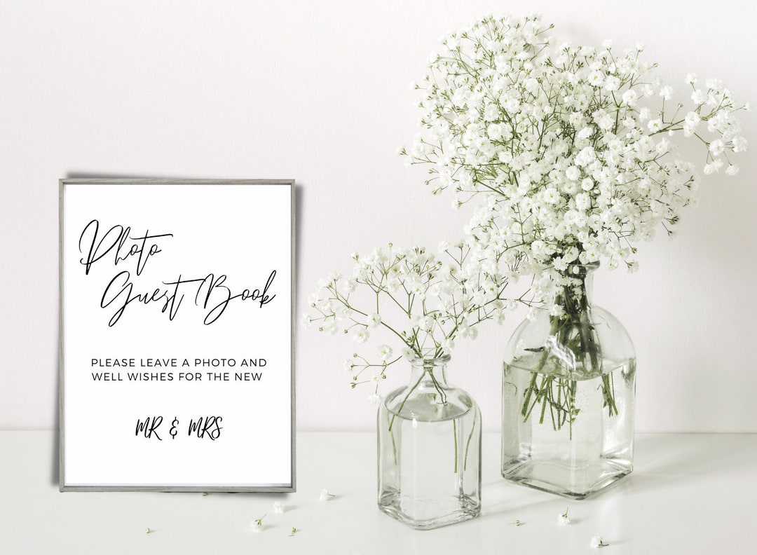 Guest Book, Posters for Wedding, Simple, Elegant, Poster, Digital ...