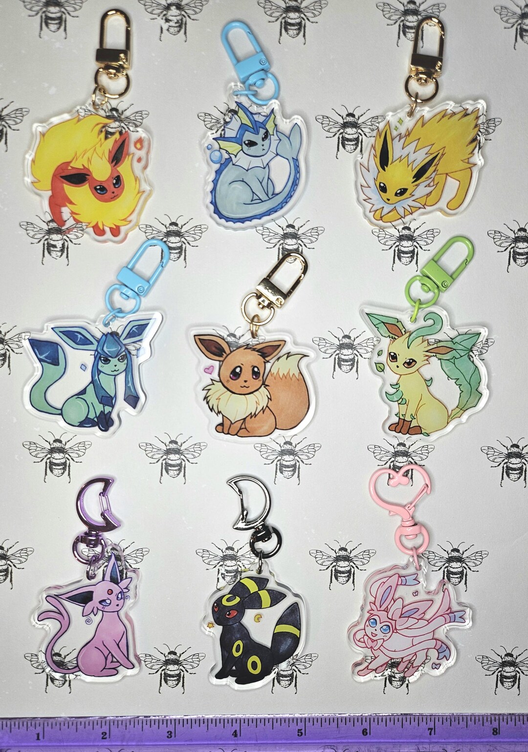 Evolution Elemental Fox Monster Charms - Etsy