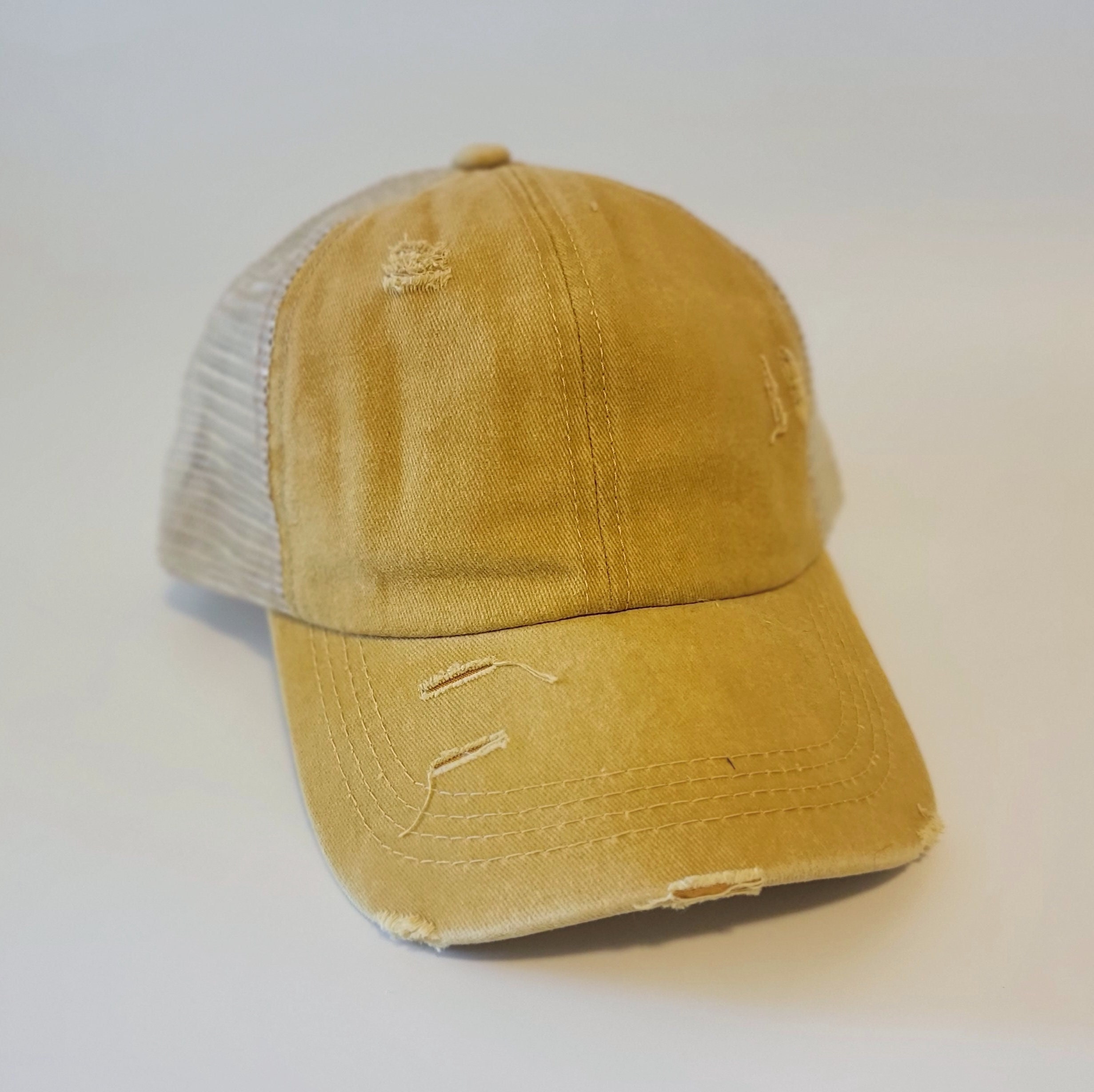 Ponytail Hat-messy Bun Cap-baseball Hat-solid Colors-blank Hats- - Etsy