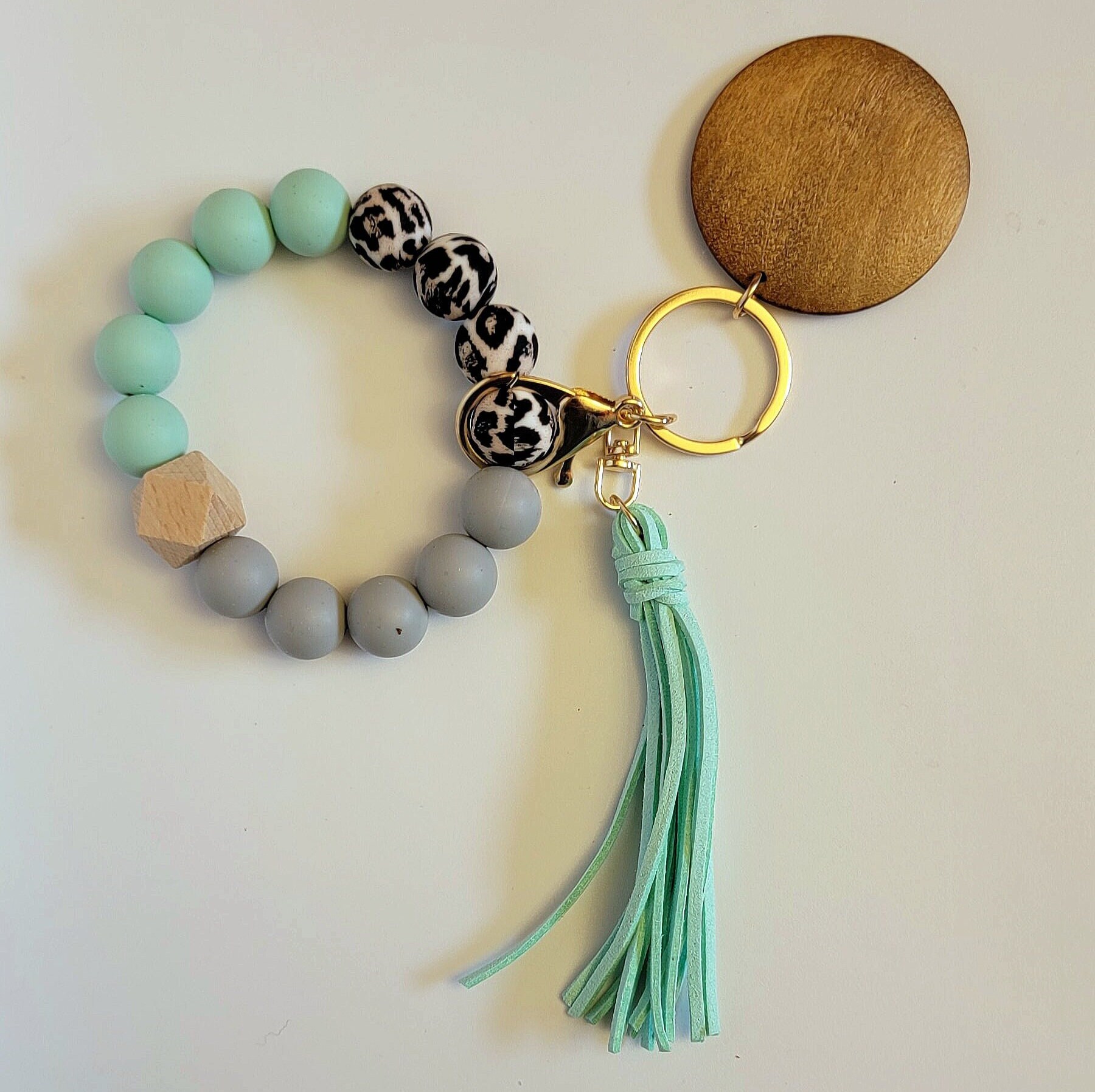 Create Your Own Custom Engraved Silicone Beaded Key Ring Wristlet or ...