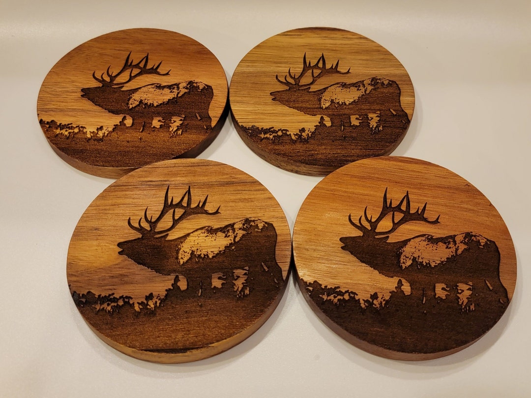 Personalized Wood Coasters - Laser Engraved - Etsy