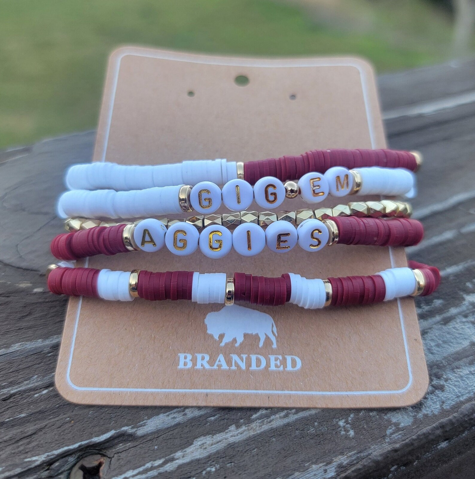 Team Stack Bracelets-college Stack Bracelets-heishi Clay Layering ...