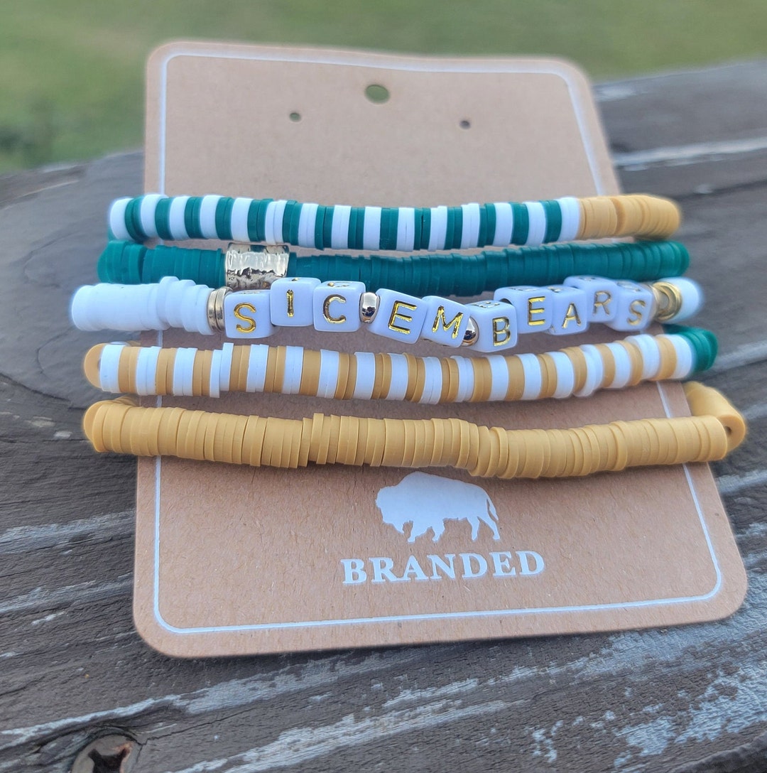 Team Stack Bracelets-college Stack Bracelets-heishi Clay Layering ...