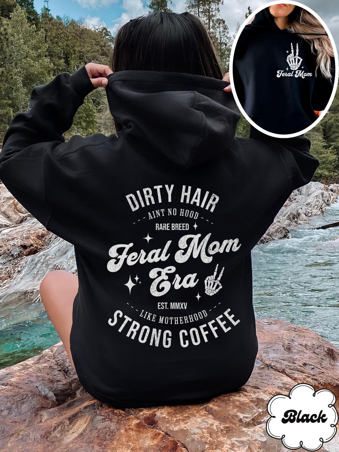 Feral Mom Era Hoodie, Custom Motherhood Hoodie, Funny Mom Hoodie, Funny ...
