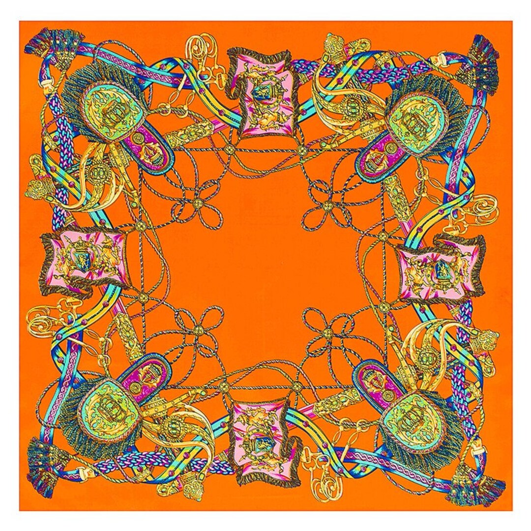 Luxury 100% Real Silk Square Neck Scarf for Women Best Selling Designer ...