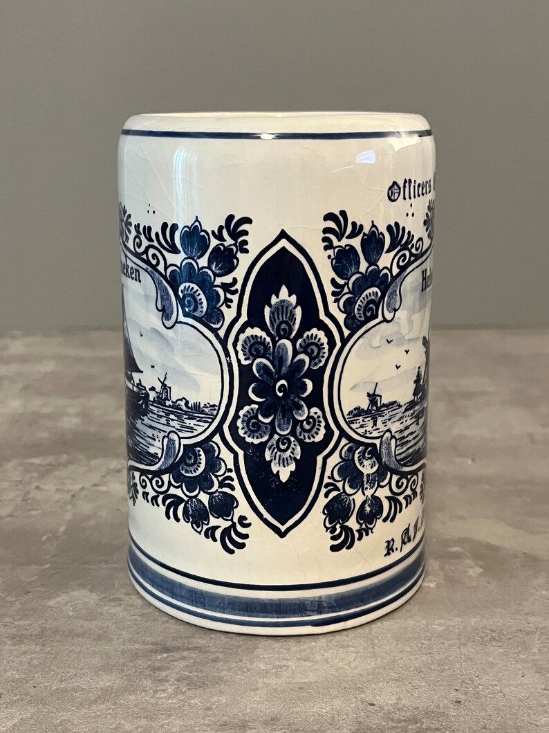 Hand Painted Blue Delfts Heineken Beer Mug Large Mug - Etsy
