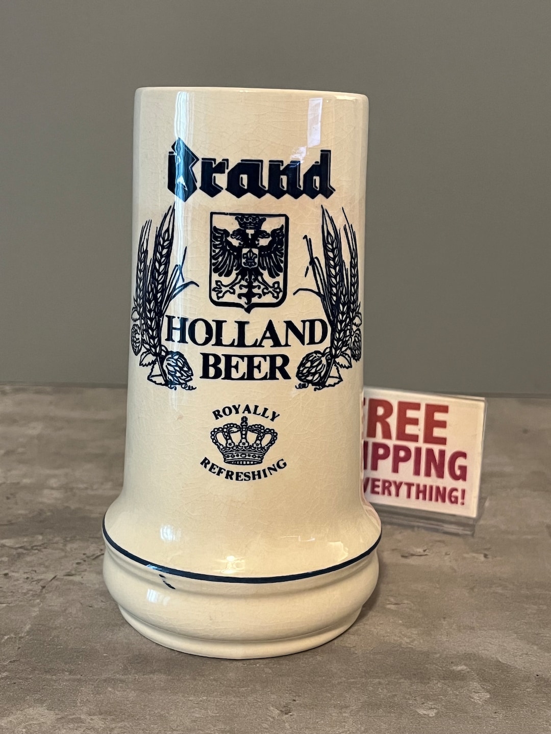 Vintage Brand Holland Beer Mug: Hand Decorated Ceramic Stein - Etsy