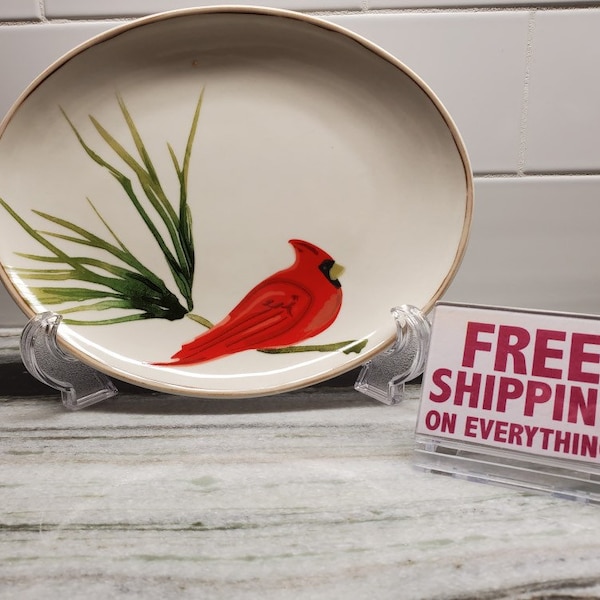 Cardinal Plate - Etsy