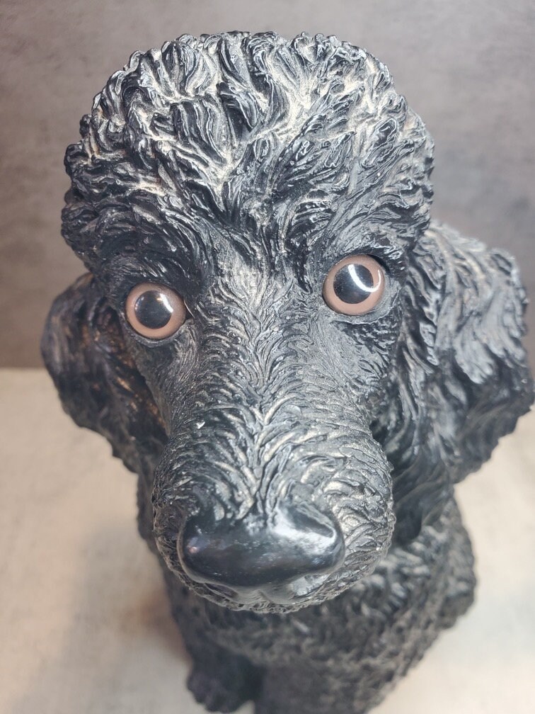 Large Black Poodle Statue Universal Statuary Vintage 1980s - Etsy