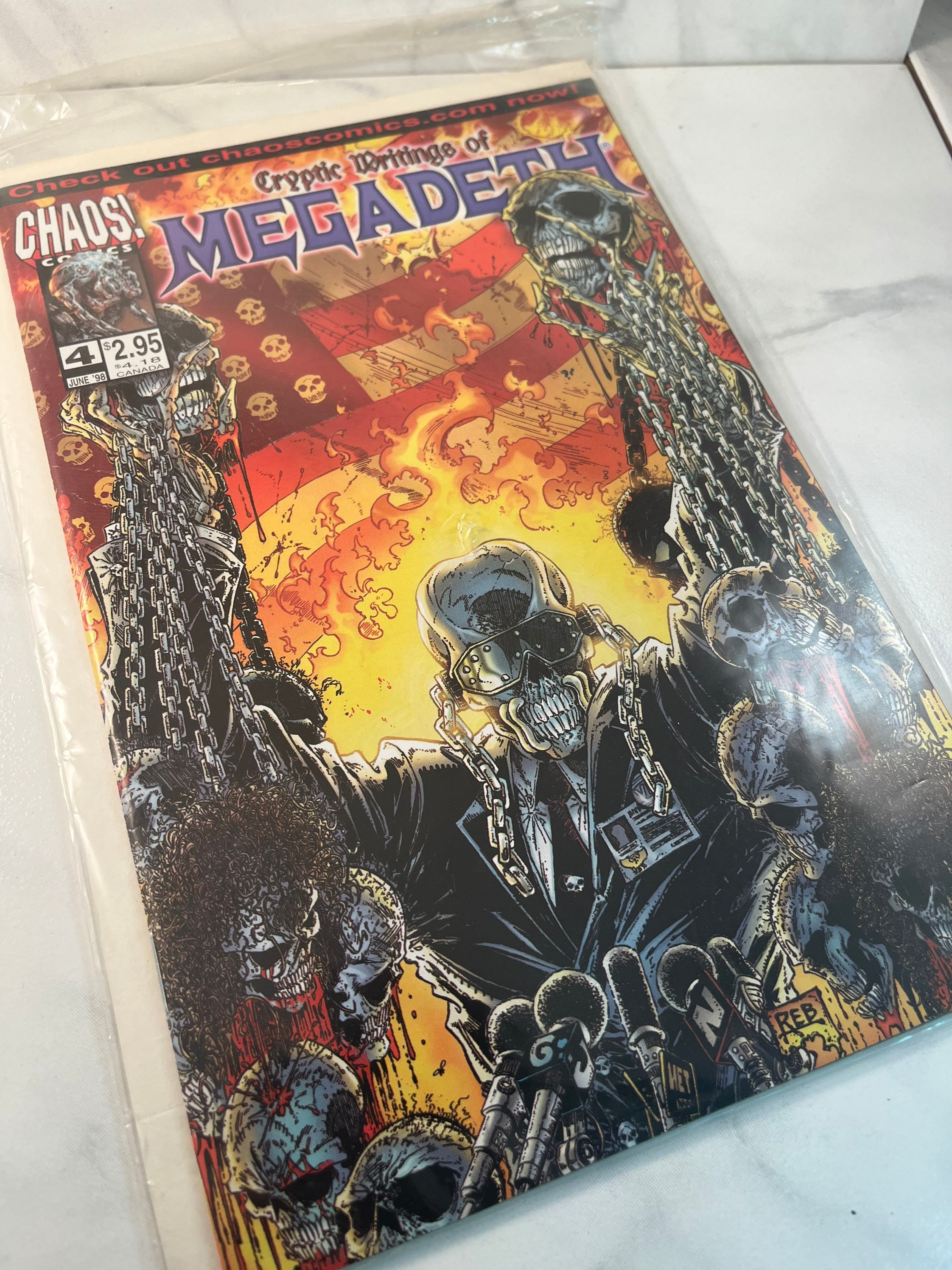 Chaos Comics Cryptic Writings of Megadeth Comic Book 4 Vintage 1998 ...
