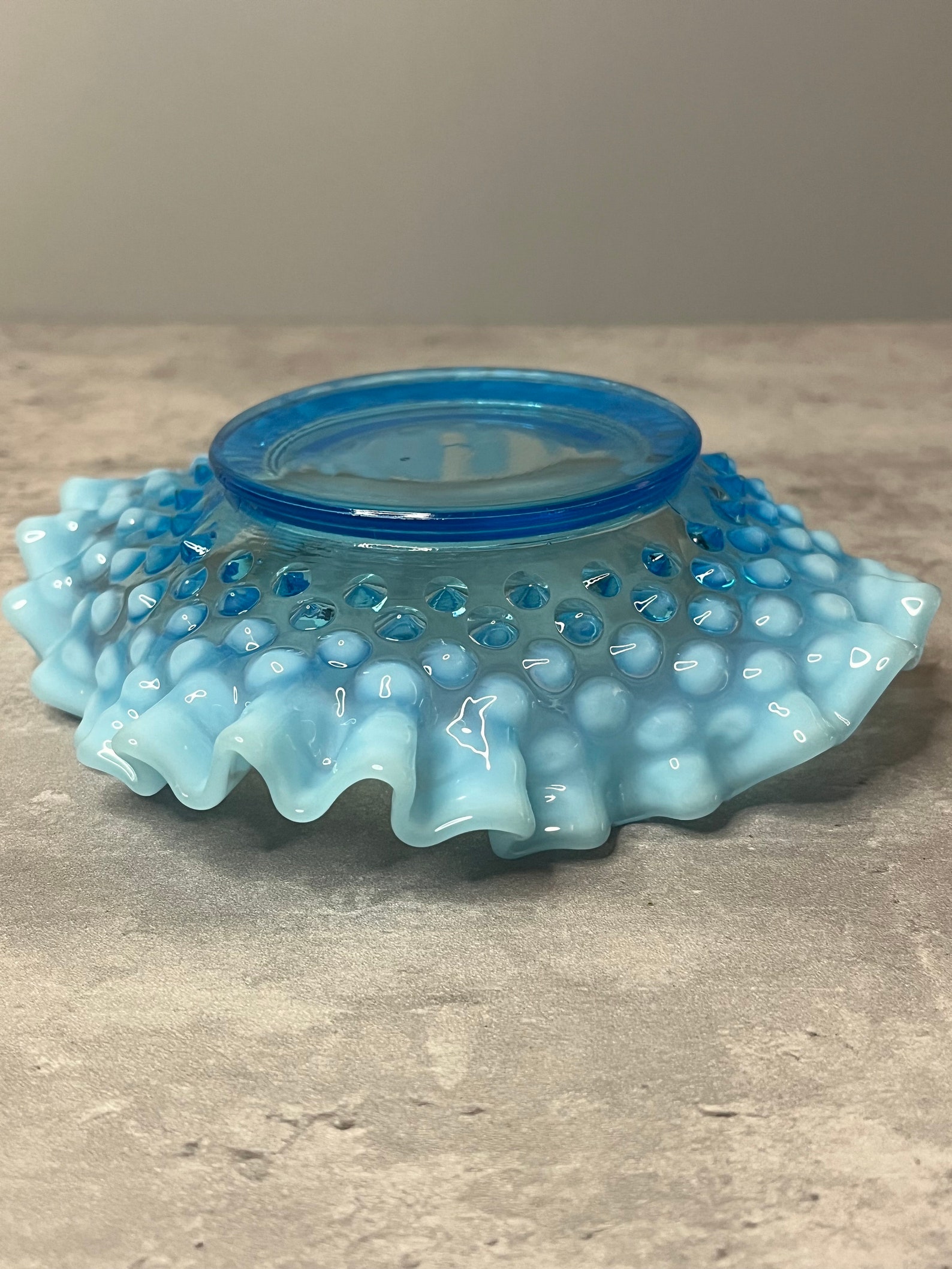 Vintage Fenton Blue Hobnail Small Glass Bowl - Etsy