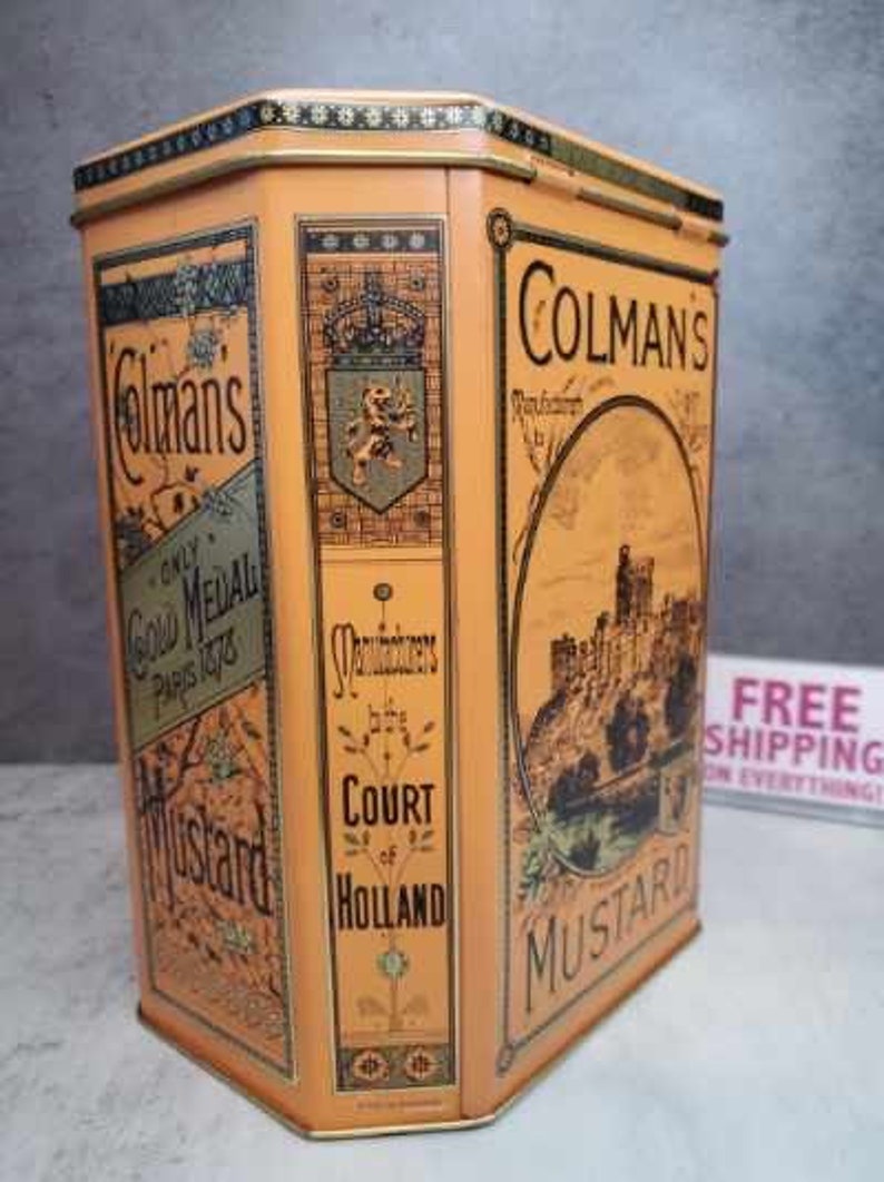 Vintage Colman's Mustard Tin Metal Box With Hinged Lid - Etsy
