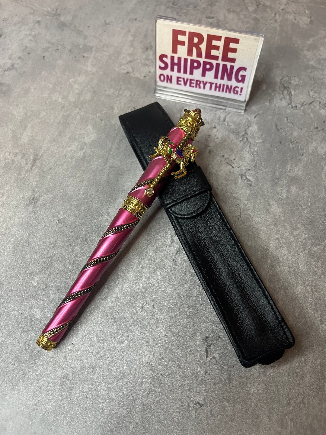 Vintage Fountain Pen - Franklin Mint Pink Carousel Horse Collector Pen ...